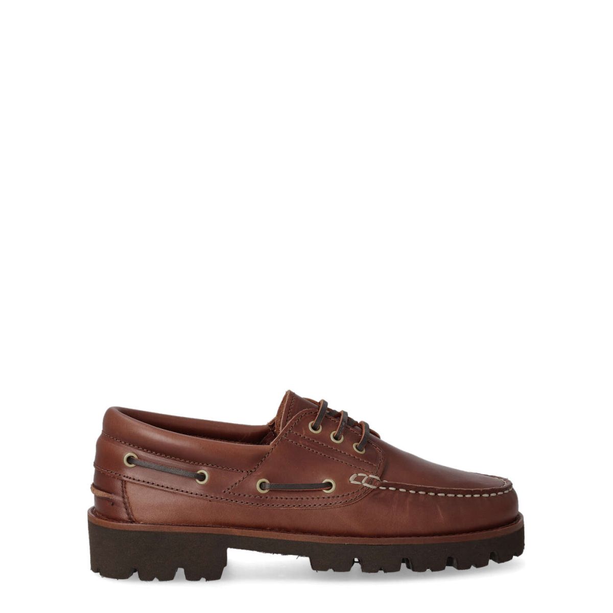 VANESSA Zapato náutico de piel hombre SAK 1688 MARRON